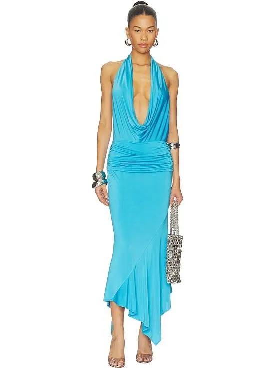 Nbd Anvi Midi Dress - Teal