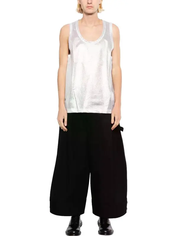Comme Des Garçons Perforated Metallic Vest - Silver