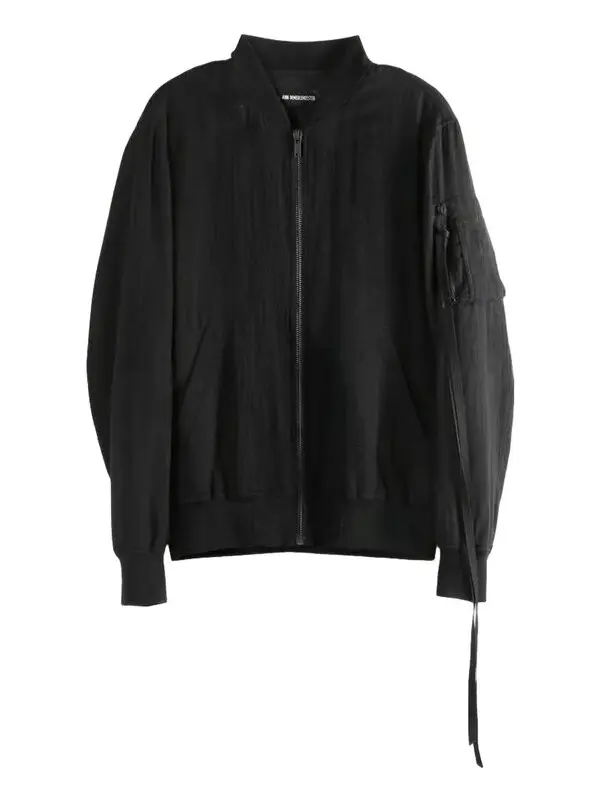 ANN DEMEULEMEESTER Zip-up Bomber Jacket - Black