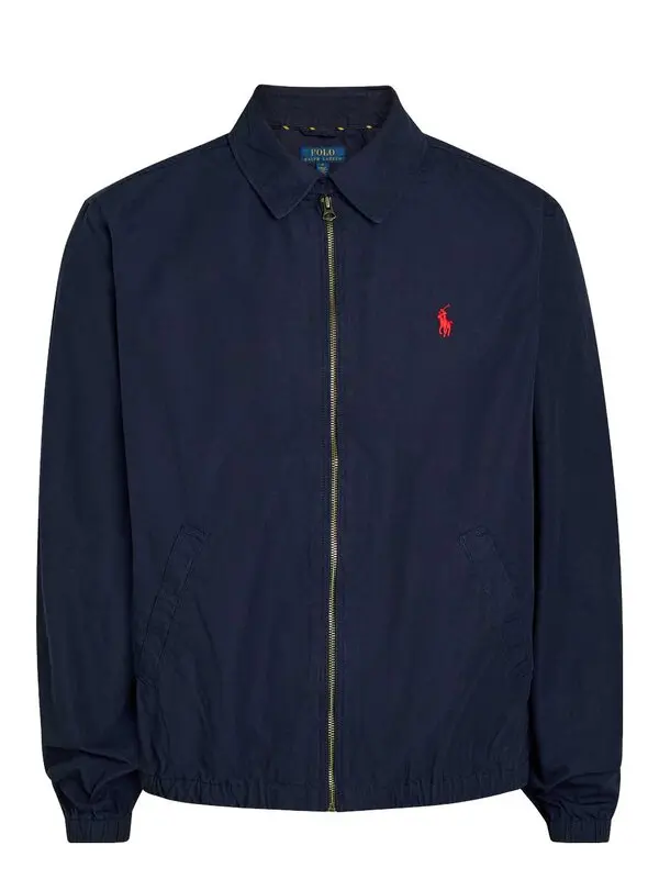 Polo Ralph Lauren Logo-embroidered Cotton-poplin Jacket - Navy