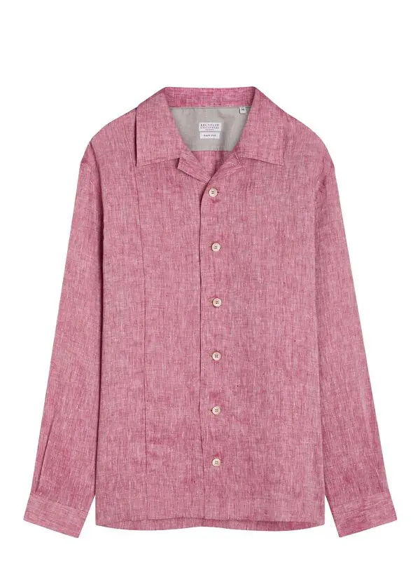 Brunello Cucinelli Linen Shirt - Red