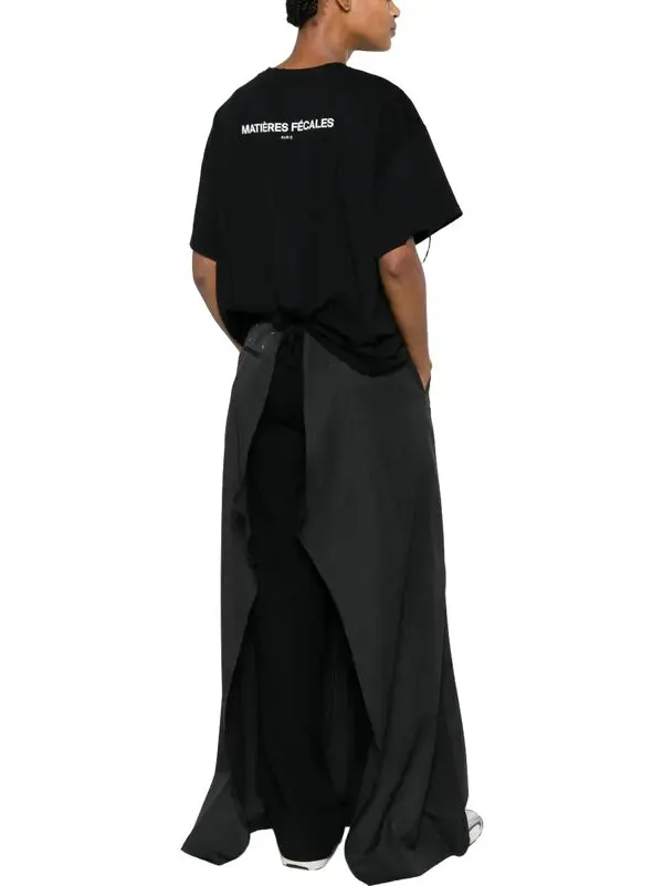 MAISON MARGIELA Maxi Skirt With Layered Design And Rear Tie Fastening - Grey