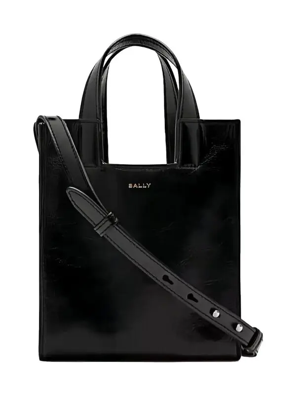 Bally Small Easy Logo-print Leather Tote Bag - Black