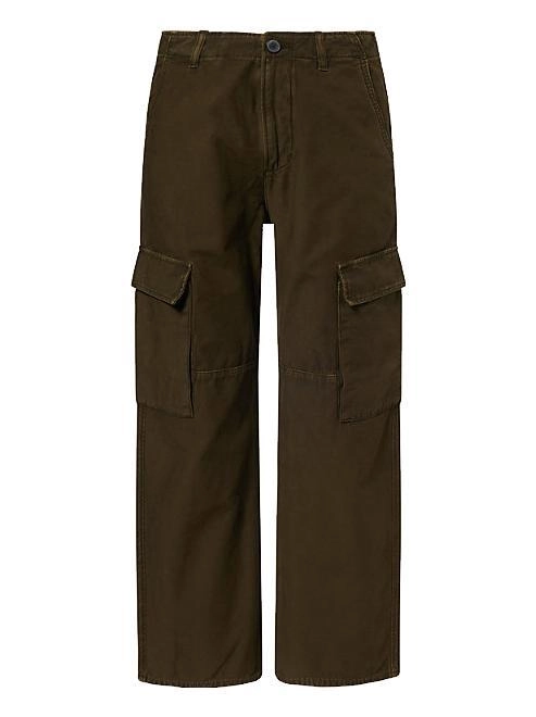 Citizens Of Humanity Esme Cargo Cotton Trousers - Moss