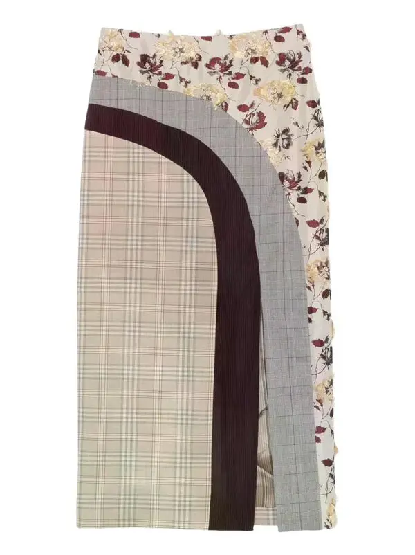 Antonio Marras Patchwork Floral-print Midi Skirt - Neutrals