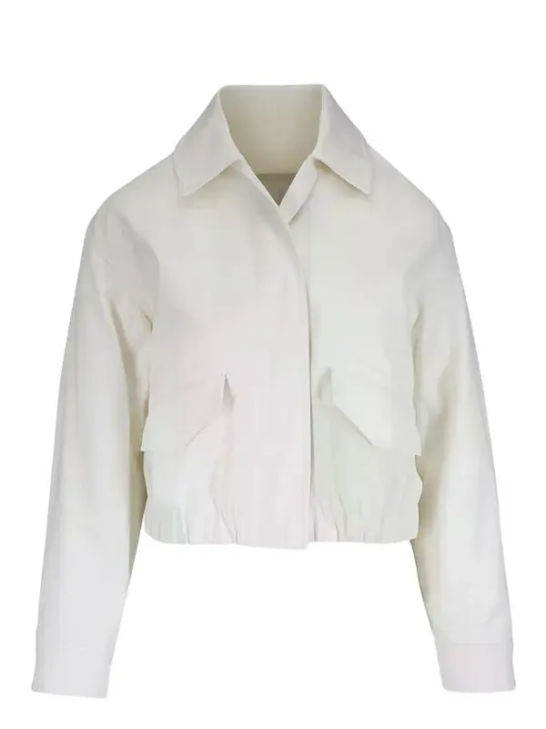 Vince Elasticated-hem Cropped Jacket - Neutrals