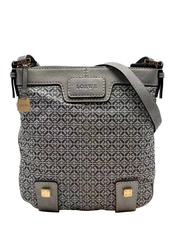 Loewe Anagram Canvas New Road Crossbody Bag - Grey