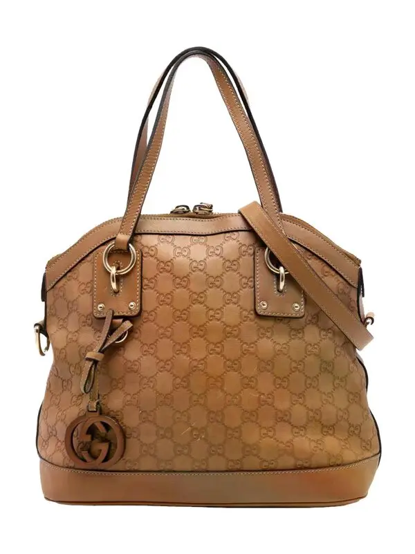 Gucci Ssima Charm Dome Satchel - Brown