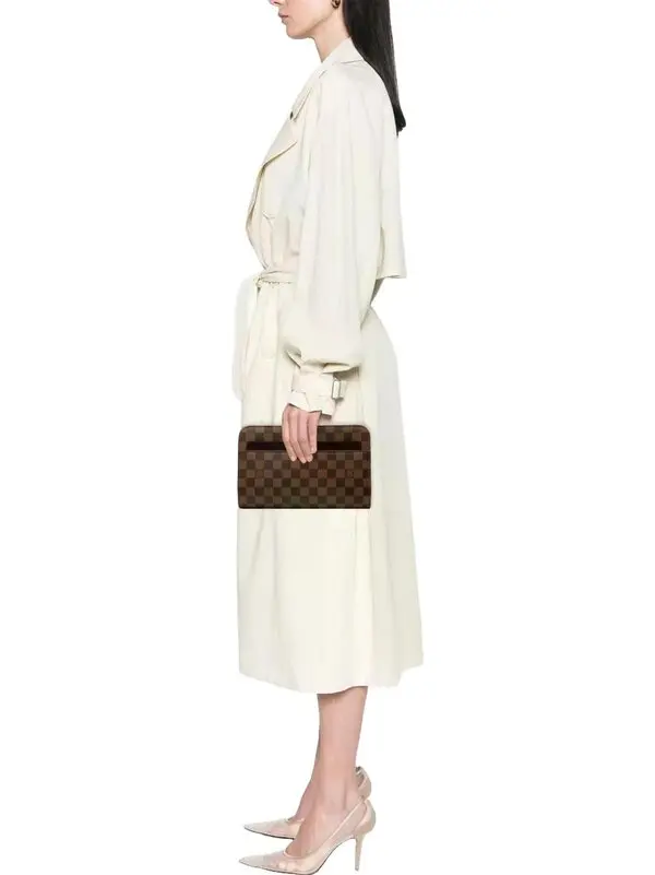 LOUIS VUITTON Damier Ebene Saint Louis Pochette Clutch Bag - Brown