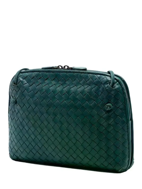 Bottega Veneta 2012-2026 Nappa Intrecciato Nodini Crossbody Bag - Blue