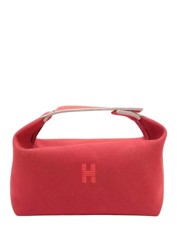 Hermès Toile Bride A Brac Case Vanity Bag - Red