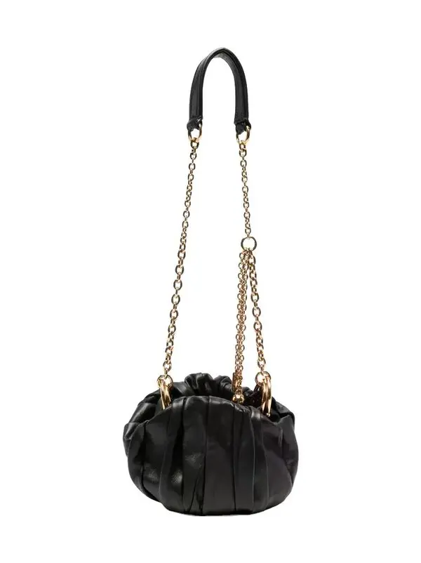 Chloé Plissé Pleated Shoulder Bag - Black