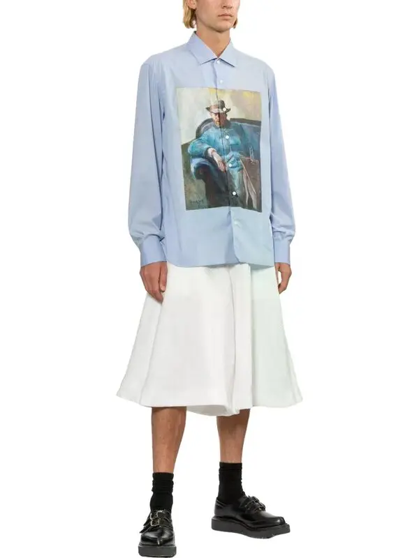 Junya Watanabe Maria Santangelo Graphic-print Shirt - Blue