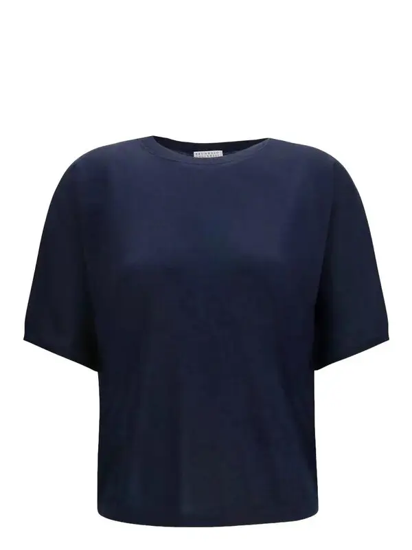 Brunello Cucinelli Cashmere T-shirt - Blue