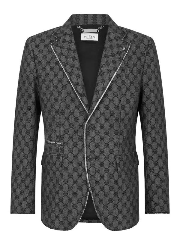Philipp Plein Miami Vice Monogram Blazer - Black