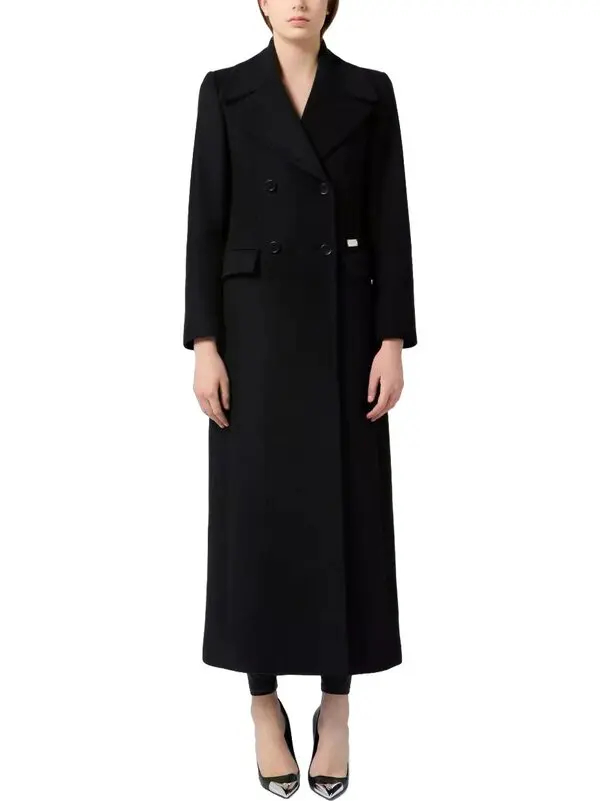 Philipp Plein Embellished Double-breasted Coat - Black