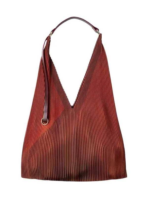 MULTITUDES BAGS Angelina Y Bag Pleated Tote Bag - Red