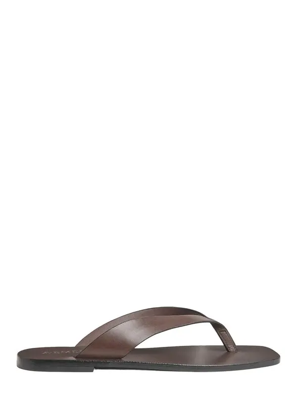 A.emery Leather Kinto Flip Flops - Brown