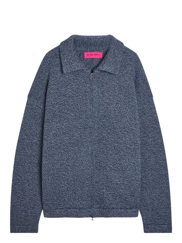 THE ELDER STATESMAN Hunter Zip-through Cashmere Jacket - Blue