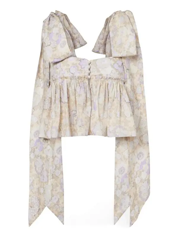 Chloé Floral Cotton Top - Multicoloured