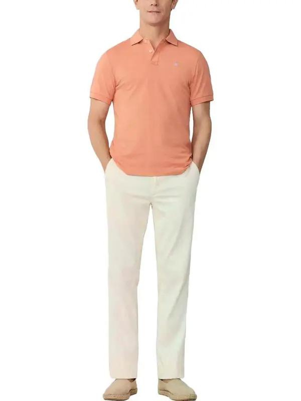 HACKETT  Logo-embroidered Polo Shirt - Orange