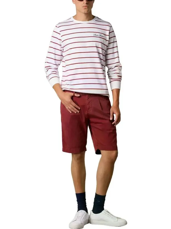 Brooks Brothers Striped Cotton T-shirt - Red