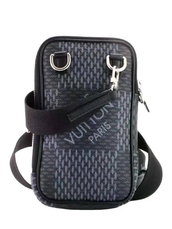 LOUIS VUITTON Damier Graphite 3d Modular Pouch Crossbody Bag - Black