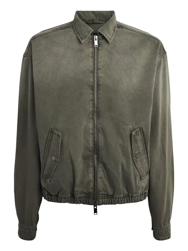 7 For All Mankind Aviator Denim Jacket - Green