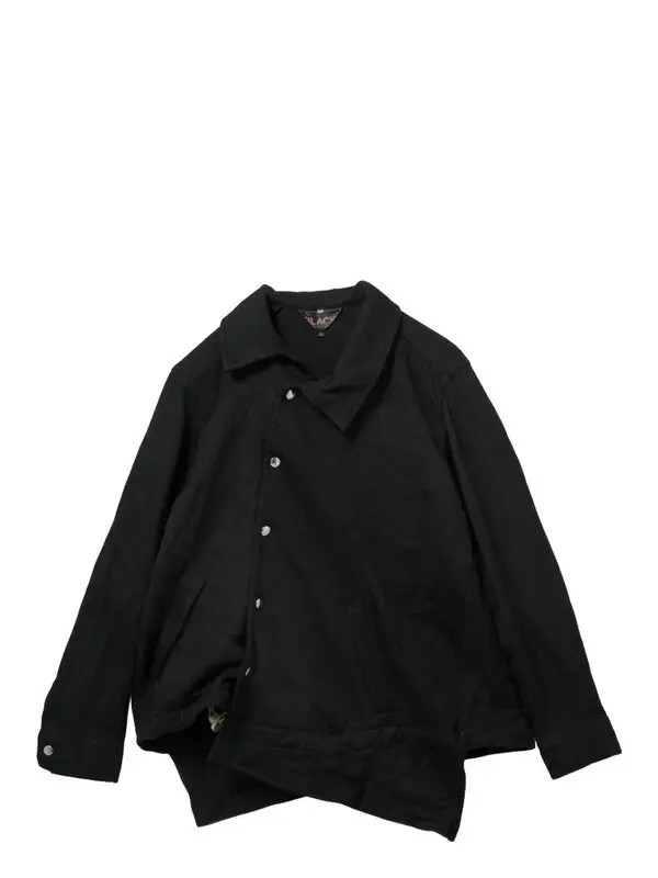 Comme Des Garçons Asymmetric Press-stud Jacket - Black