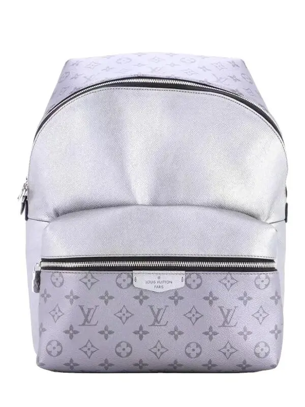 LOUIS VUITTON Discovery Monogram Taigarama Pm Backpack - Silver