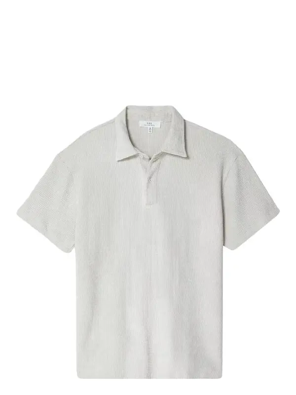 S.k.u. Waffle-knit Polo Shirt - Grey
