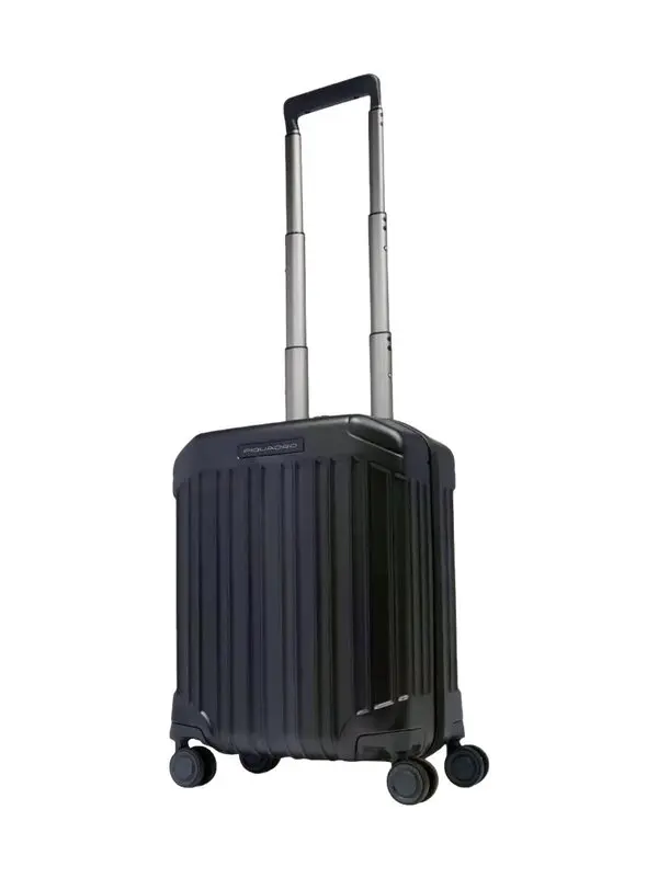 PIQUADRO Ribbed Carry-on Suitcase - Black
