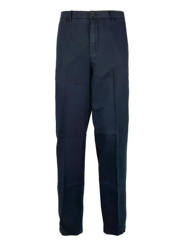 Seventy Pressed-crease Straight-leg Trousers - Blue