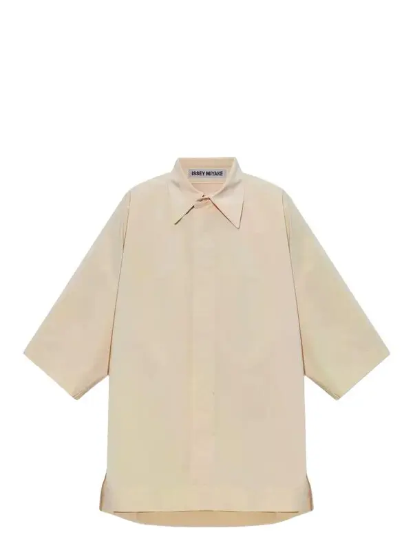 Issey Miyake Concealed Button Shirt - Neutrals