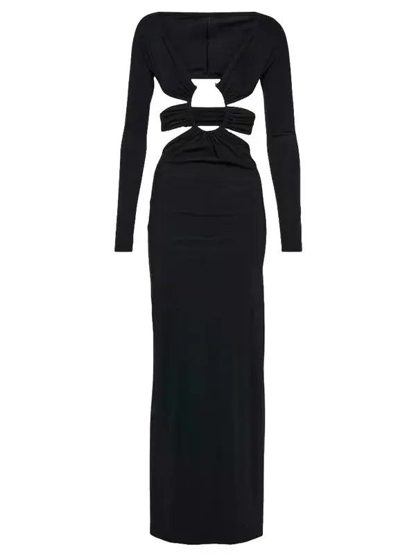 Christopher Esber Cut-out Ruched Maxi Dress - Black