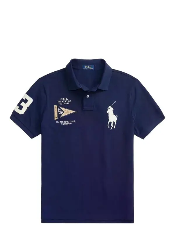 Polo Ralph Lauren Logo-patch Polo Shirt - Blue