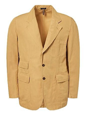 DRAKE'S Clean Games Single-breasted Cotton And Linen Blazer - Buff
