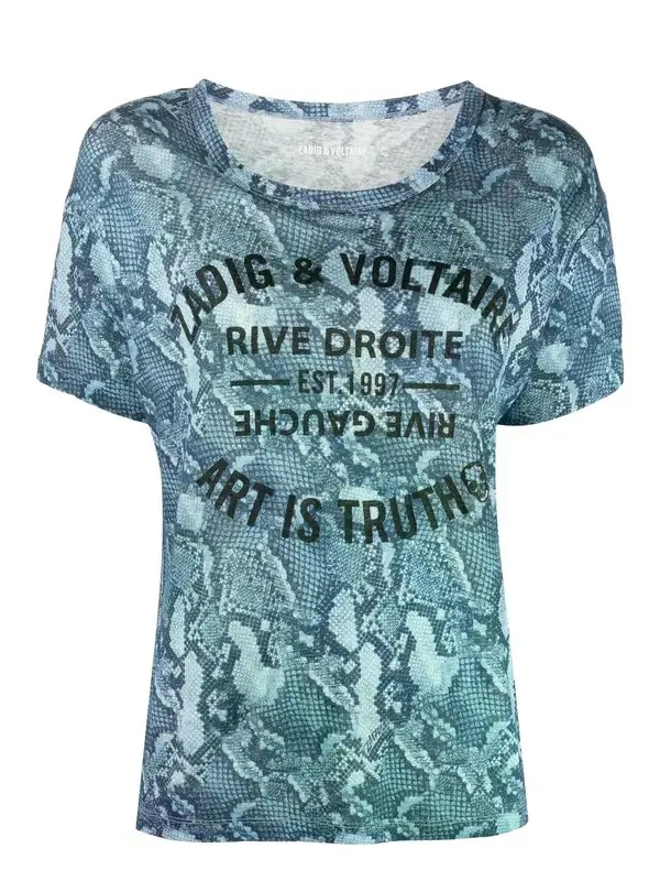 Zadig&Voltaire Marta Wild Blason T-shirt - Blue