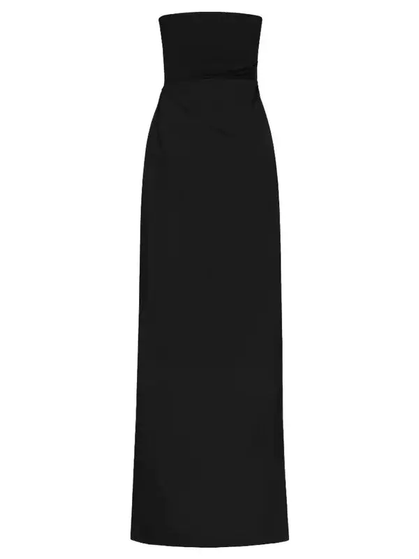 Gauge81 Lica Silk Strapless Maxi Dress - Black