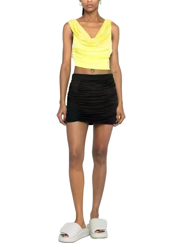 Gauge81 Ruched Jersey Miniskirt - Black