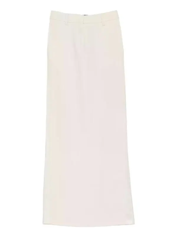 Fabiana Filippi Belt-loop Maxi Skirt With Rear Slit - Neutrals