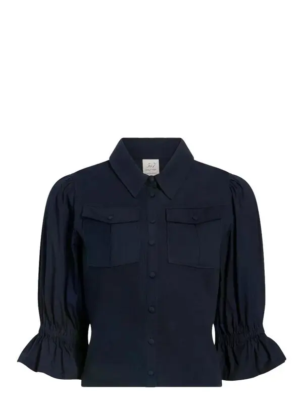 Cinq À Sept Lyric Ruffled Cuff Shirt - Blue
