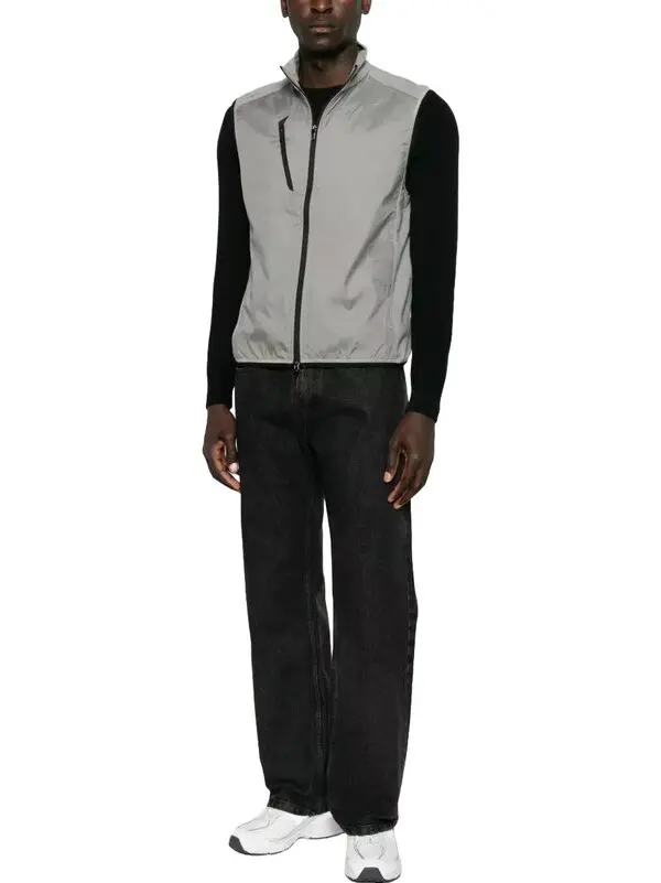 Rlx Ralph Lauren High Neck Zip-up Gilet - Grey