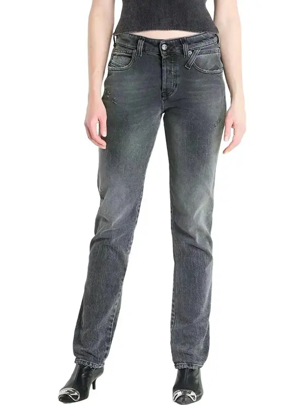 DIESEL® Faded Wash Distressed Jeans - Black