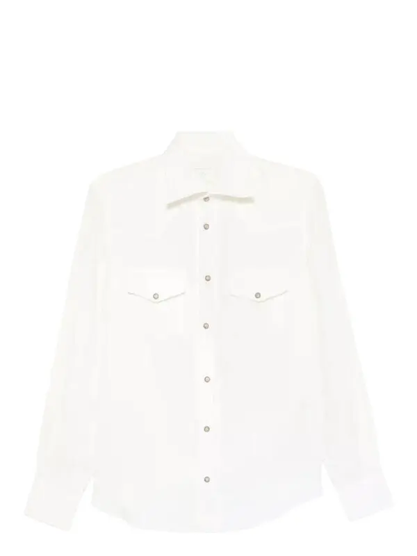 Eleventy Western-style Flap-pocket Shirt - White
