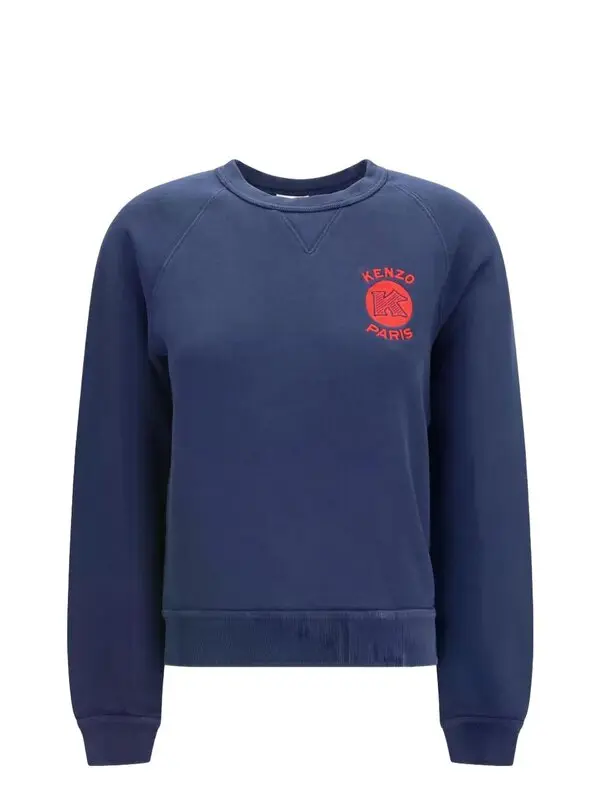 Kenzo Emblem Embroidered Sweater - Blue