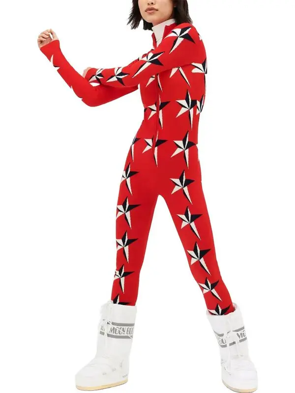 Perfect Moment Ski Intarsia-knit Jumper - Red