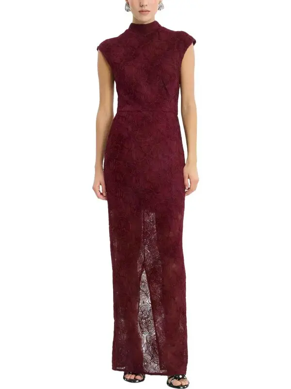 ROTATE BY BIRGER CHRISTENSEN High Neck Floral Maxi Dress - Red