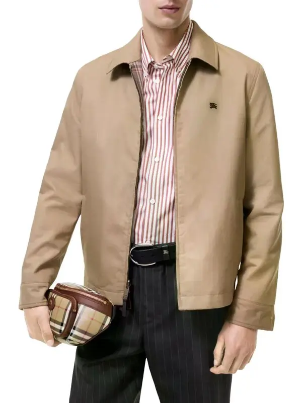 Burberry Reversible Tropical-gabardine Bloomsbury Harrington Jacket - Neutrals