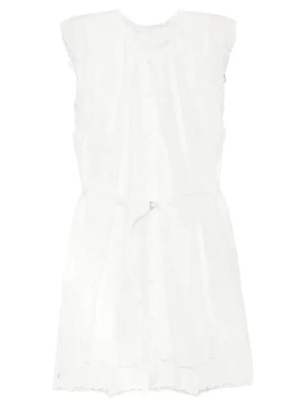 LESS Cutwork Sleeve Shirt Dress - White